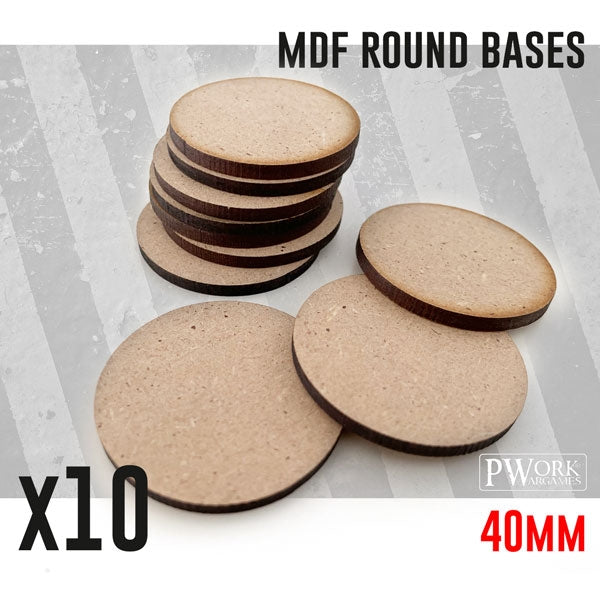 MDF Round Bases - Ø40mm x10 units – Wargames World